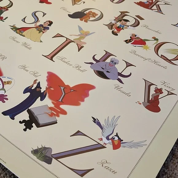 Disney Alphabet Poster